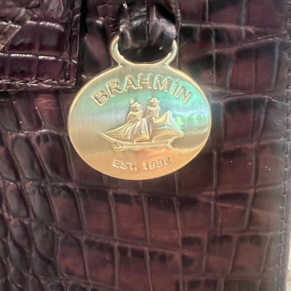 Brahmin | Bags | Vintage Brahmin Kaitlin Top Handle Briefcaseipod Case ...